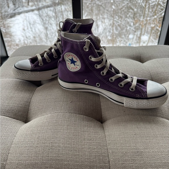 Converse | Shoes | Converse All Star Purple High Tops Chuck Taylor ...